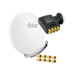 FUBA FUBA DAA 850 W Satellitenantenne Aluminium in Weiss HDTV 4K Octo LNB SAT-Antenne