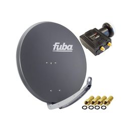 FUBA DAA 850 A Satellitenantenne Alu Anthrazit DELUXE Twin LNB Sat SAT-Antenne