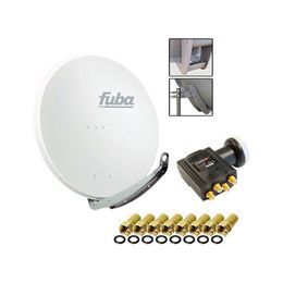 FUBA FUBA DAA 850 Digital Sat Schüssel Weiß 85x85cm Deluxe LNB Quad SAT-Antenne