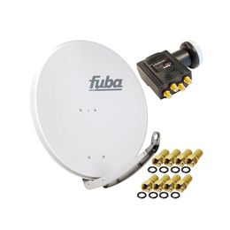 FUBA FUBA DAA 850 G Sat Schüssel Grau 85x85cm Deluxe LNB Quad 8x F-Stecker SAT-Antenne