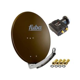 FUBA DAA 780 B Satellitenantenne Alu Braun DELUXE Twin LNB Sat SAT-Antenne