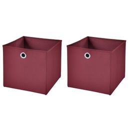 StickandShine Faltbox 2 Stück 32 x 32 x 32 cm Faltbox ohne Deckel Stoffbox Aufbewahrungsbox (4er SET 32x32x32) in verschiedenen Farben 32cm