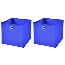 StickandShine Faltbox 2 Stück 32 x 32 x 32 cm Faltbox ohne Deckel Stoffbox Aufbewahrungsbox (4er SET 32x32x32) in verschiedenen Farben 32cm