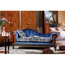 JVmoebel Chaiselongue Blauer klassischer Chaiselounge Antik Stil Sofa Liege Barock Stil