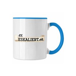 Trendation Tasse Es Eskaliert Eh Tasse Geschenk Techno Partys Geschenkidee Jugendliche