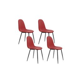 HTI-Living Esszimmerstuhl Stuhl Savannah Webstoff Rot (Set