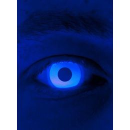 maskworld Motivlinsen Glow Jahreslinsen Blaue UV Party Kontaktlinsen