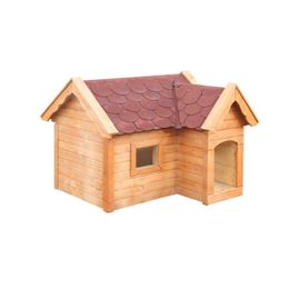 JVmoebel Hundehütte, Hundehütte Hund Haus Hütte aus echtem Holz handgefertigte