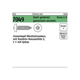 Reyher Blechschraube 500er Pack Blechschraube ISO 7049 LIKO Spitze/PZ 3