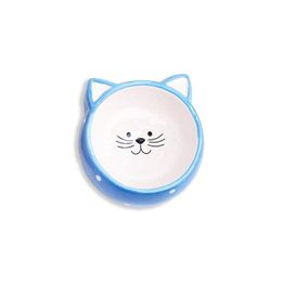 Monkimau Futternapf Katzennapf aus Keramik mit Katzen-Motiv