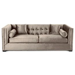 JVmoebel Chesterfield-Sofa Brauner Moderner 3-Sitzer luxus Wohnzimmer Couch Polster Neu