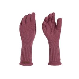 Knit Factory Strickhandschuhe Lana Handschuhe One Size Glatt Rot Handschuhe Handstulpen Handschuhe ihne Finger