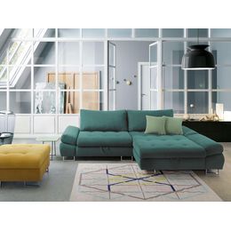 Mirjan24 Ecksofa Grey BX, mit Schlaffunktion und Bettkasten