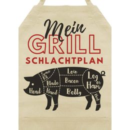 Soreso® Soreso® Grillschürze Grillschürze für Männer Mein Grill Schlachtplan Geschenk Mann