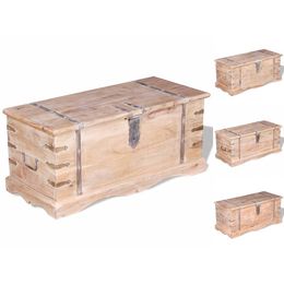 vidaXL Truhe Truhe Aufbewahrungsbox Schatzkiste Holzkiste mit Deckel 90x40x40cm Aka