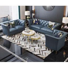 JVmoebel Wohnzimmer-Set, Design Couch Polster Sitz Garnitur Sofa Garnituren 3+2+2 Leder