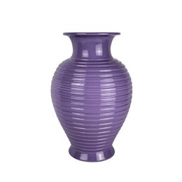 Signature Home Collection Dekovase Vase Keramik schwarz 36 cm mit Ringmuster (1 Stück