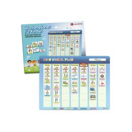 Likarto Magnettafel Magnetischer Wochenplaner für Kinder Montessori Planer mit 198 Magnete