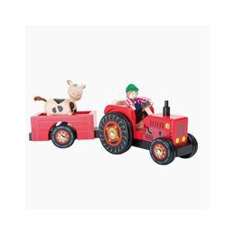 Small Foot Spielzeug-Traktor Traktor mit Anhänger „Bauernhof“