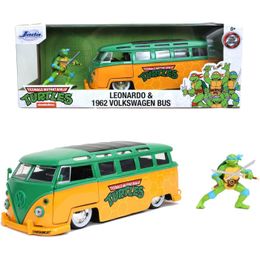 Jada Modellauto Modellauto Hollywood Rides Turtles Leonardo 1962 VW Bus 1:24 253285000
