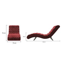 JVmoebel Chaiselongue Loungesofa Chesterfield Couch Sofa Liege Holz Metall Chaiselongue