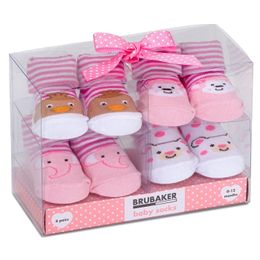 BRUBAKER Socken Babysocken für Mädchen 0-12 Monate (4-Paar