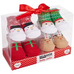 BRUBAKER Socken Babysocken für Jungen und Mädchen 0-12 Monate (4-Paar