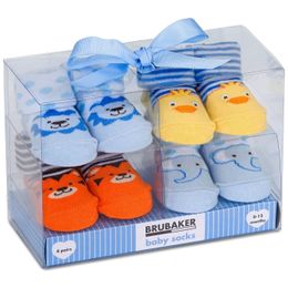 BRUBAKER Socken Babysocken für Jungen und Mädchen 0-12 Monate (4-Paar