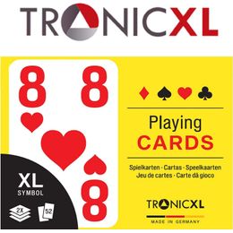 TronicXL Spielesammlung, 2 Stück Kartenspiel Spielkarten mit großen XL XXL Zeichen für Senioren