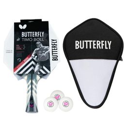 Butterfly Tischtennisschläger 1x Timo Boll Vision 3000 + Cell Case 1 + Bälle