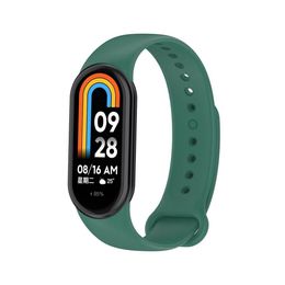 Wigento Smartwatch-Armband Für Xiaomi Band 8 Premium Sport Silikon Uhrenarmband Armband Grün Neu