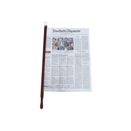 BigDean Zeitungsständer Zeitungshalter Zeitungsstock Pronto Nussbaum dunkel 60cm