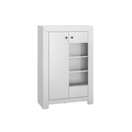 Stylefy Vitrine Triss Silbergrau (Standvitrine