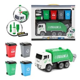 Toi-Toys Spielzeug-Krankenwagen Müllwagen Müllauto LKW zum Bauen