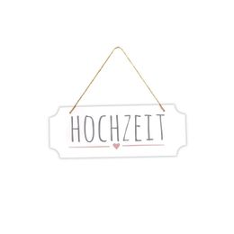 Frau WUNDERVoll Papierdekoration SCHILD HOCHZEIT aus Holz