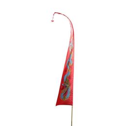 DEKOVALENZ Flagge Drachenfahnen-Stoff DRAGON herzförmiger Spitze viele Farben und Längen