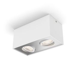 Philips Box moderne LED Aufbauleuchte weiß 2-flg. 1000lm Doppelspot 20,2x10,2x10cm 5049231P0
