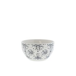 Bastion Collections Schale Bowl Baroque Flower Keramik weiß schwarz D13cm