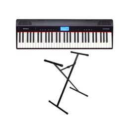 Roland Keyboard Roland GO-61P Go Piano Schwarz mit Keyboard-Ständer