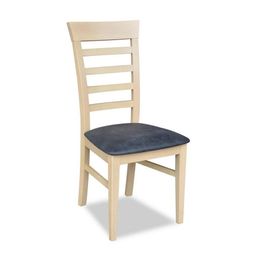 JVmoebel Stuhl, Esszimmerstuhl 1x Stuhl Textil Stühle Sessel Holz Leder Polster