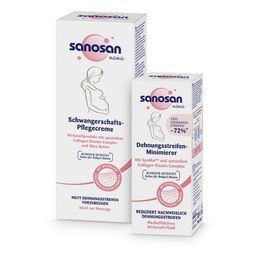 sanosan Straffungspflege Schwangerschaftscreme & Dehnungsstreifen Minimierer Creme Set