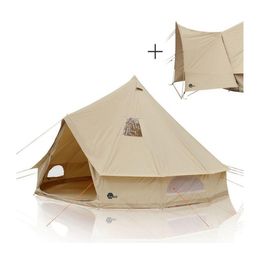 yourGEAR Tipi-Zelt yourGEAR Zelt Desert 10 Pro UV50+ Baumwolle Camping Tipi + Vordach