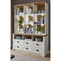 Furn.Design Buffet Seyne (Buffetschrank in Pinie weiß und Eiche hell