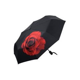 VON LILIENFELD Taschenregenschirm Motivschirm Rose Blumen Blüte Kompakt Leicht