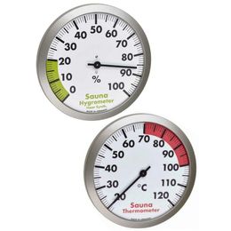 Tfa Dostmann Raumthermometer Sauna analoges Thermometer-Hygrometer Set TFA 40.1053.54.99