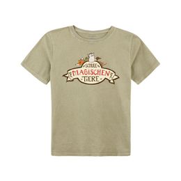 tausendkind collection - T-Shirt SCHULE DER MAGISCHEN TIERE in olive, Gr.128