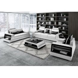 JVmoebel Sofa Moderne Beige Couchgarnitur 3+2 Sitzer Kunstleder Neu