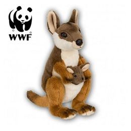 WWF Kuscheltier Plüschtier Känguru mit Baby (19cm)