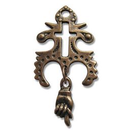 HOPLO Kreuzanhänger Kreuz des Mondes aus Bronze Anhänger Schmuck
