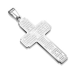 BUNGSA Anhänger Set Anhänger Kreuz Lord's Prayer/Vaterunser aus Edelstahl Unisex (1-tlg)